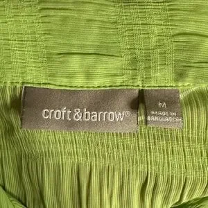 croft & barrow | Tops | C22 Croft Barrow Lime Green Button Up Blouse ...